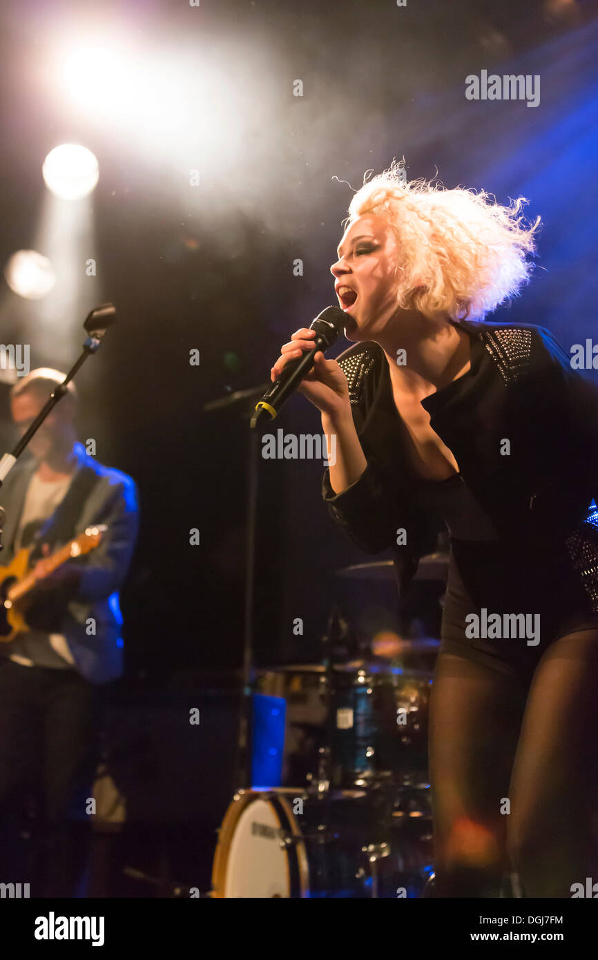 Canadian-Swiss singer Rykka, alias Christina Maria, performing live in ...