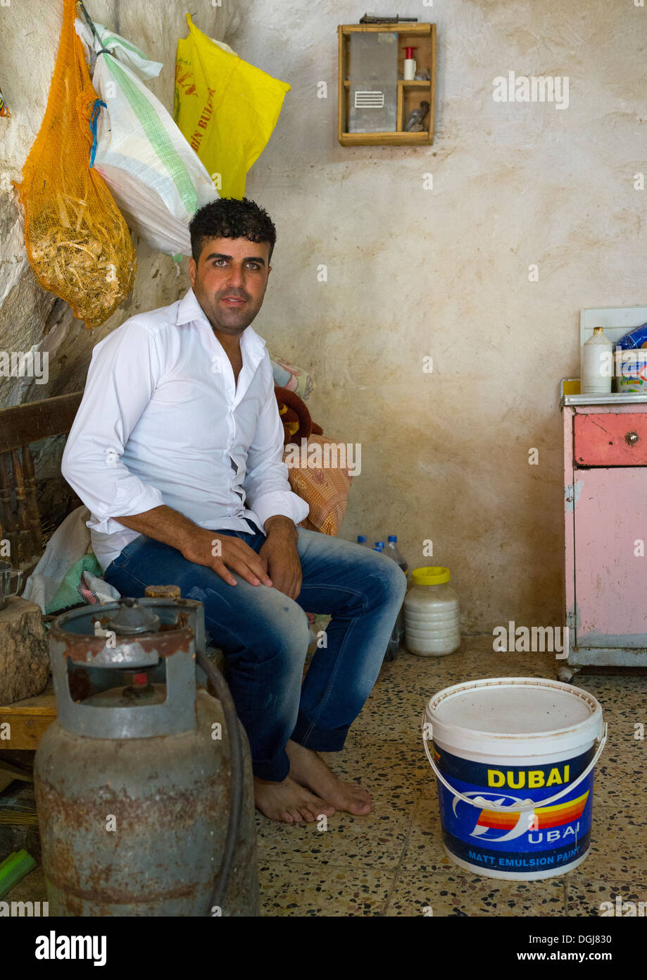 Yazidi Man In The Temple City Of Lalesh, Kurdistan, Iraq Stock Photo ...