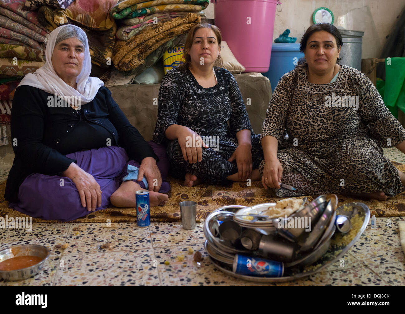 Yazidi Women In The Temple City Of Lalesh, Kurdistan, Iraq Stock Photo ...