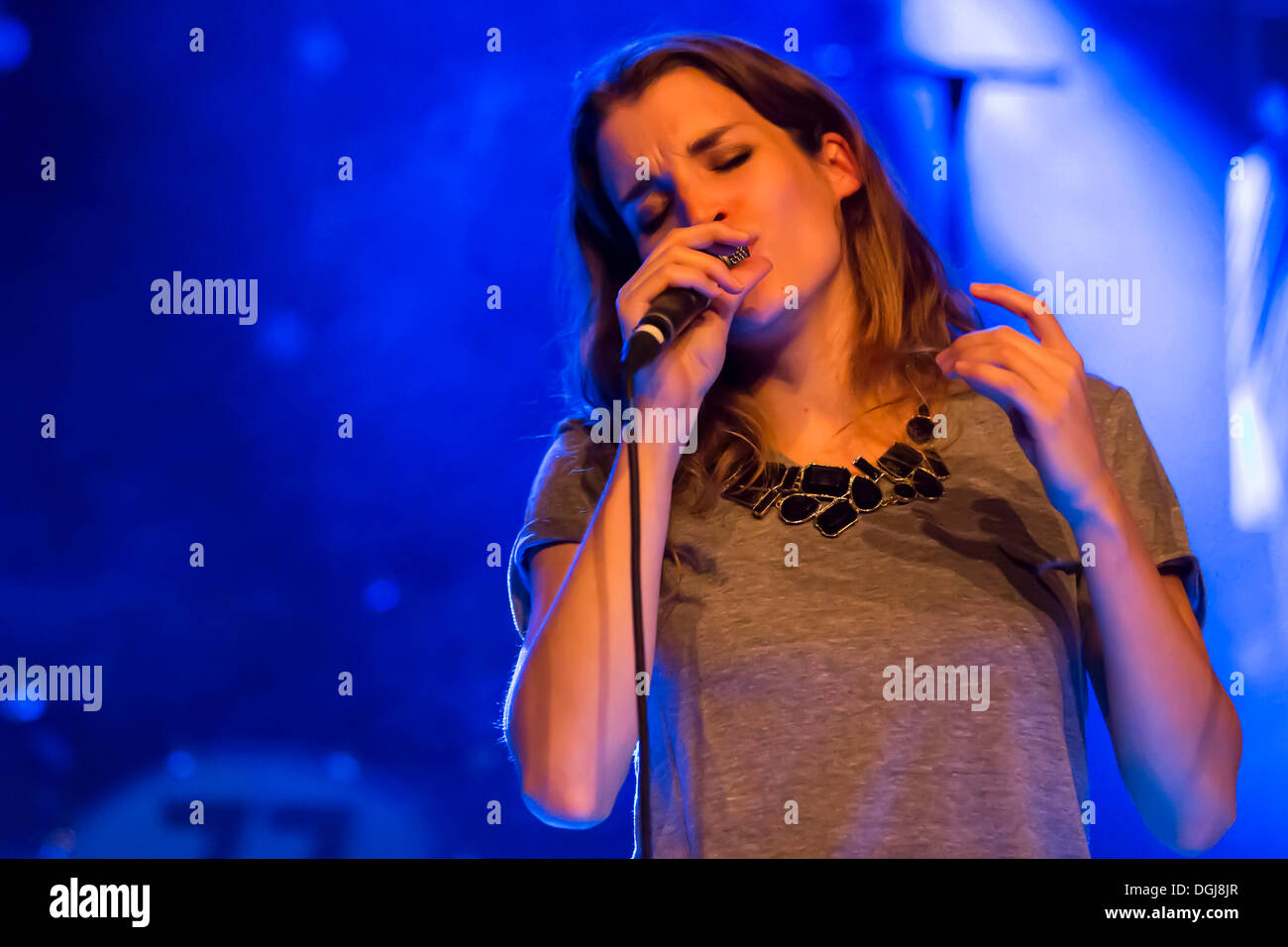 The Swiss singer-songwriter Lina Button, performing live at the ...