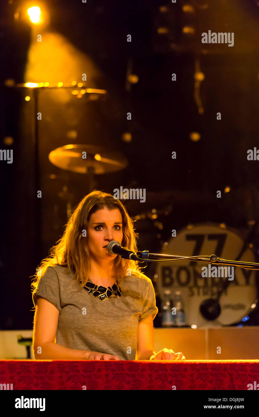 The Swiss singer-songwriter Lina Button, performing live at the ...