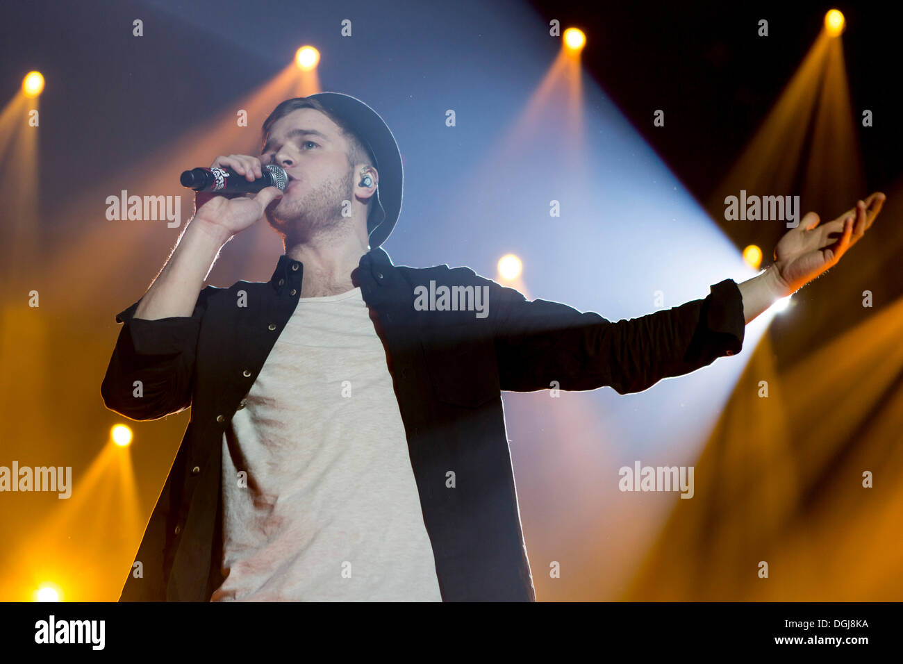 British singer-songwriter Oliver Stanley, alias Olly Murs, performing ...