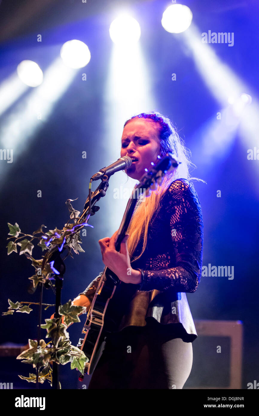 British folk-pop singer Kyla La Grange performing live in the Schueuer ...