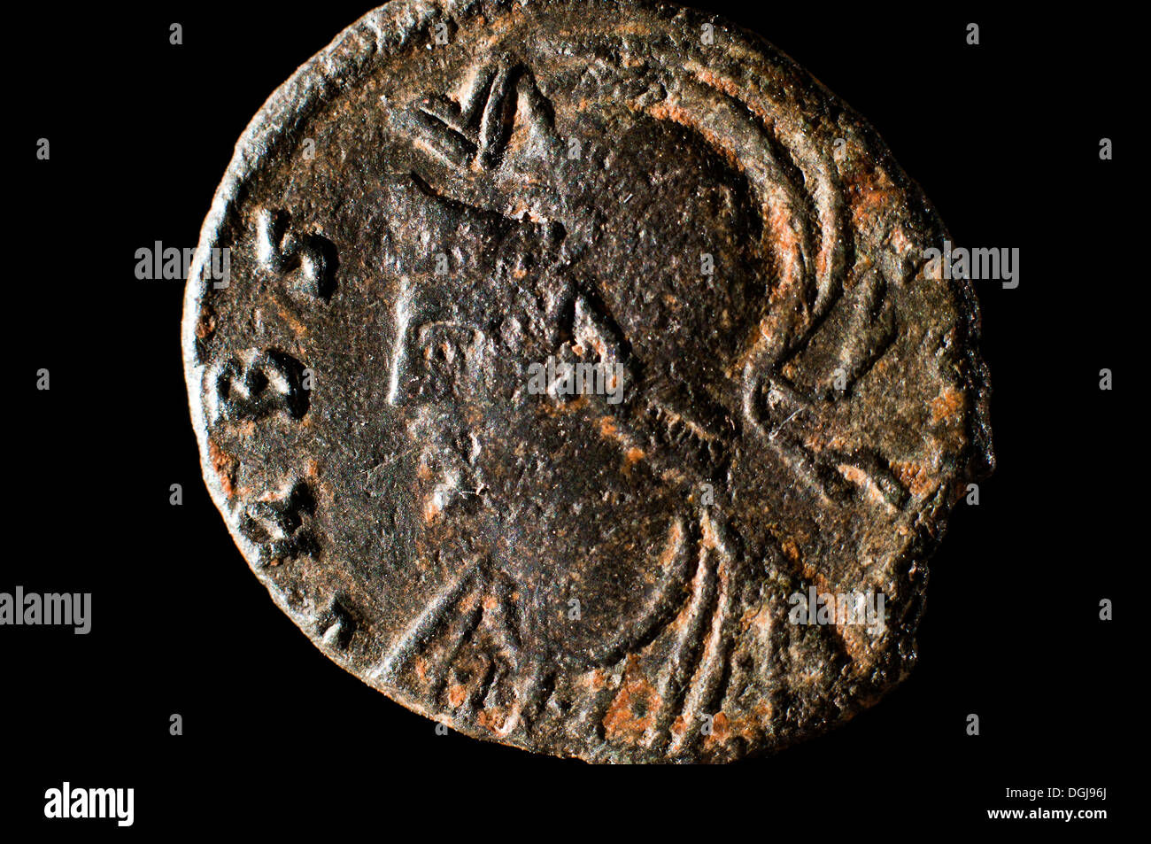 330 a d constantine wolf roman coin in studio setting Stock Photo - Alamy