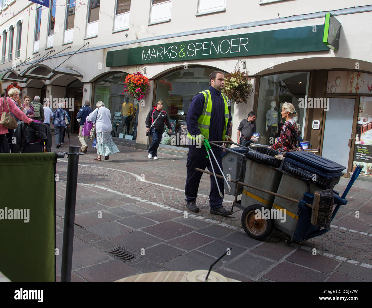St. Helier Jersey Channel Islands male street cleaner operative Stock ...