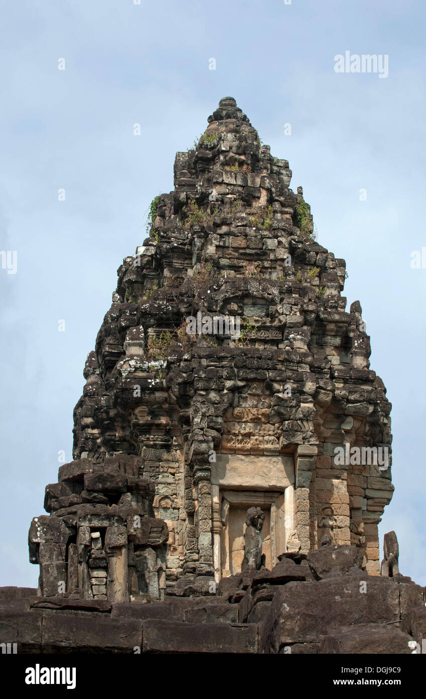 Central sanctuary of the temple pyramid of Bakong in the form of a ...
