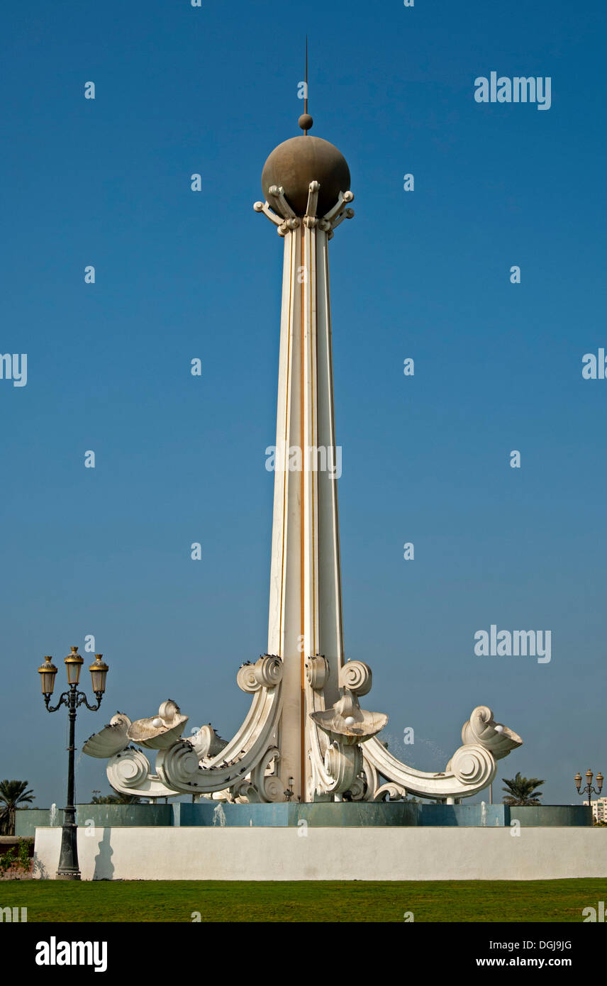 Union Monument at the Al Ittihad Square, Sharjah, United Arab Emirates ...