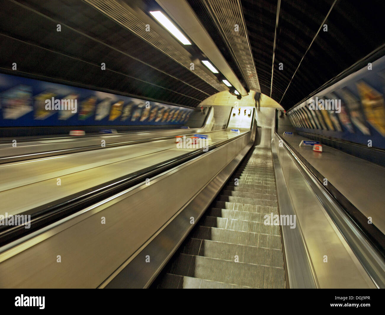 Escalators at London Bridge Station, London, England, United Kingdom ...