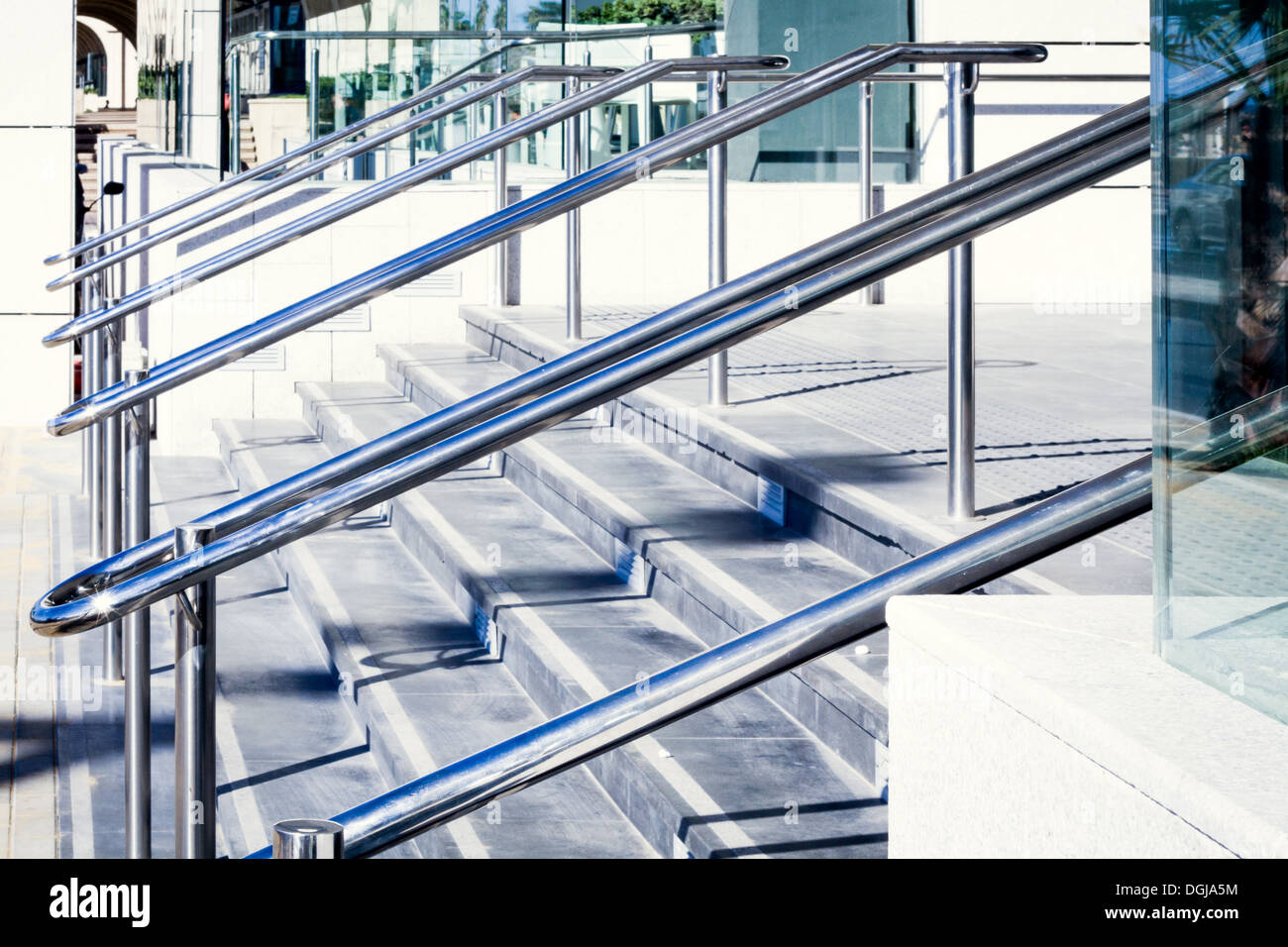 Beautiful stainless steel railings Stock Photo - Alamy
