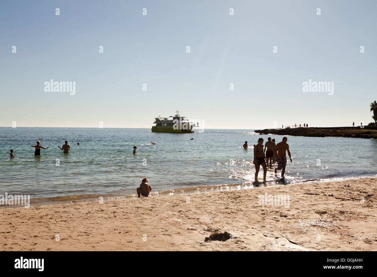 Playing on the Beach Stock Photo - Alamy