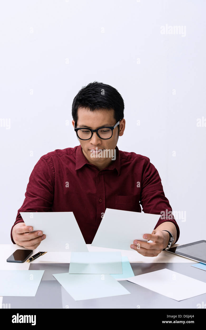 man with color samples for selection Stock Photo - Alamy