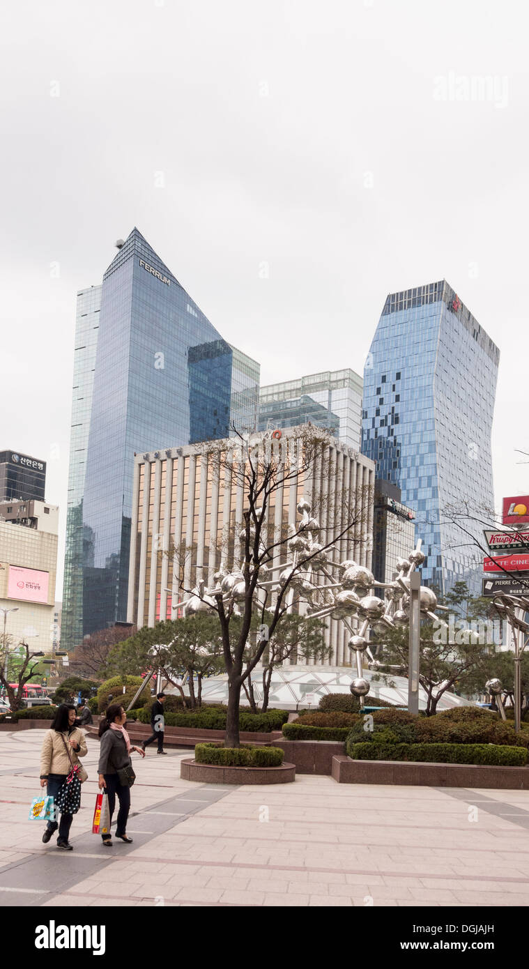 Modern buildings in Myeongdong, Seoul, Korea Stock Photo - Alamy