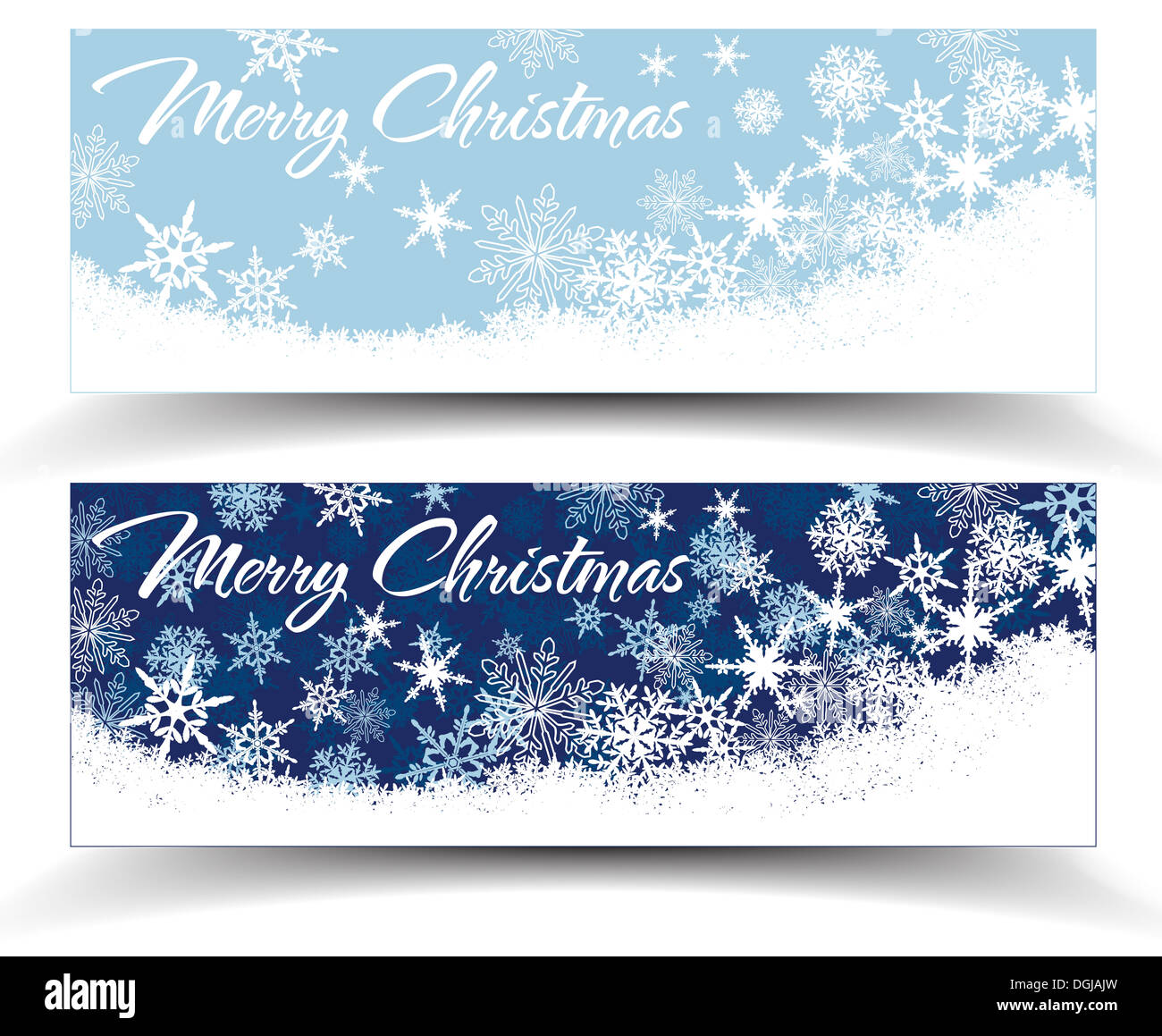 Snowflakes - Snowflake Web Banners with Copy Space Stock Photo - Alamy