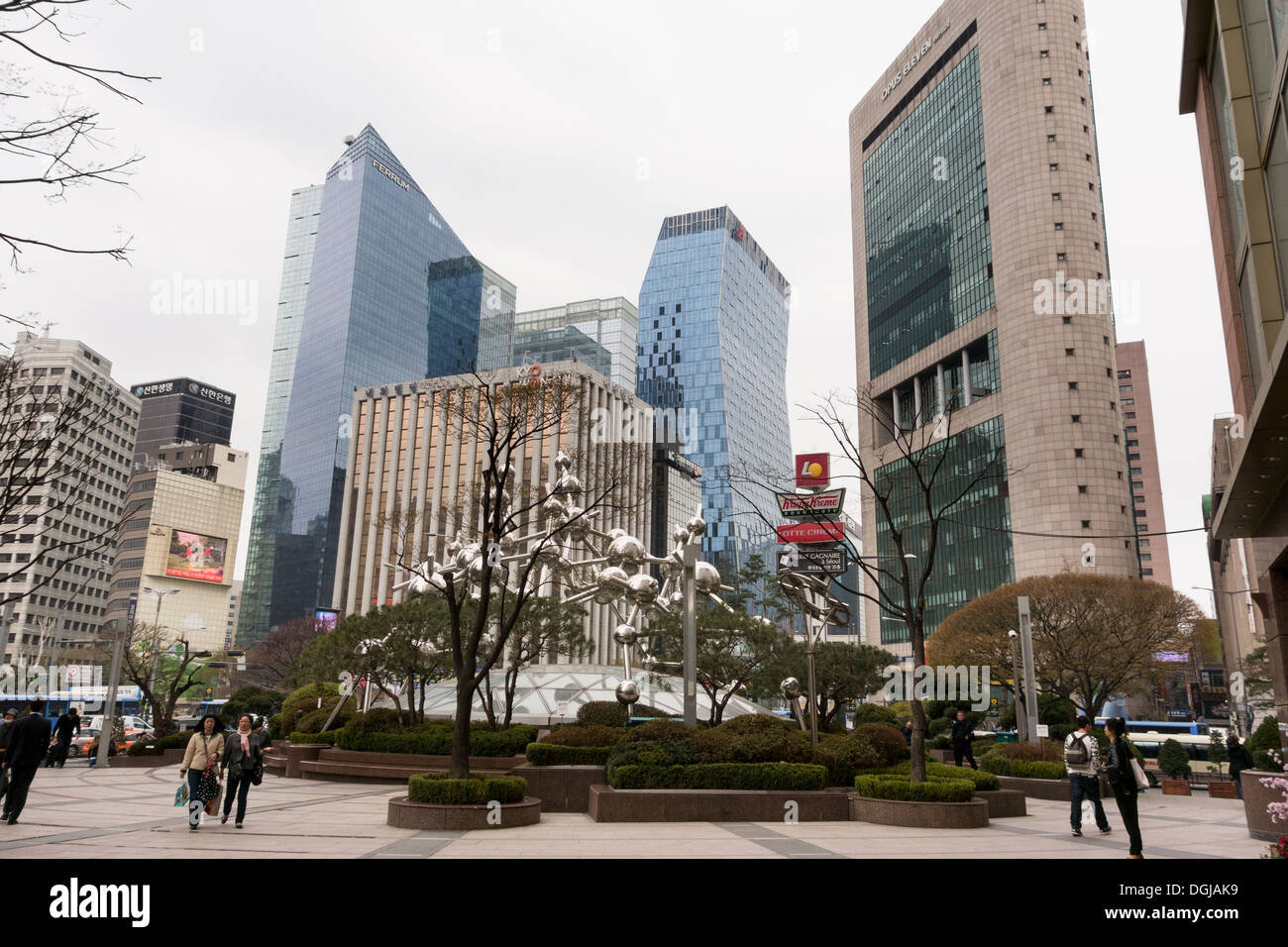 Modern buildings in Myeongdong, Seoul, Korea Stock Photo - Alamy