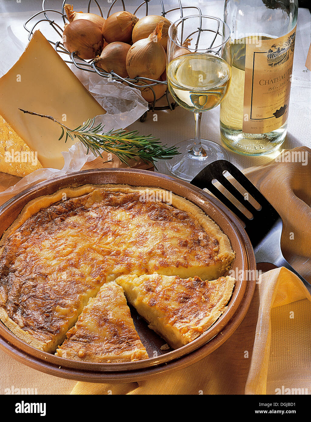 Spicy cheese quiche, France Stock Photo - Alamy