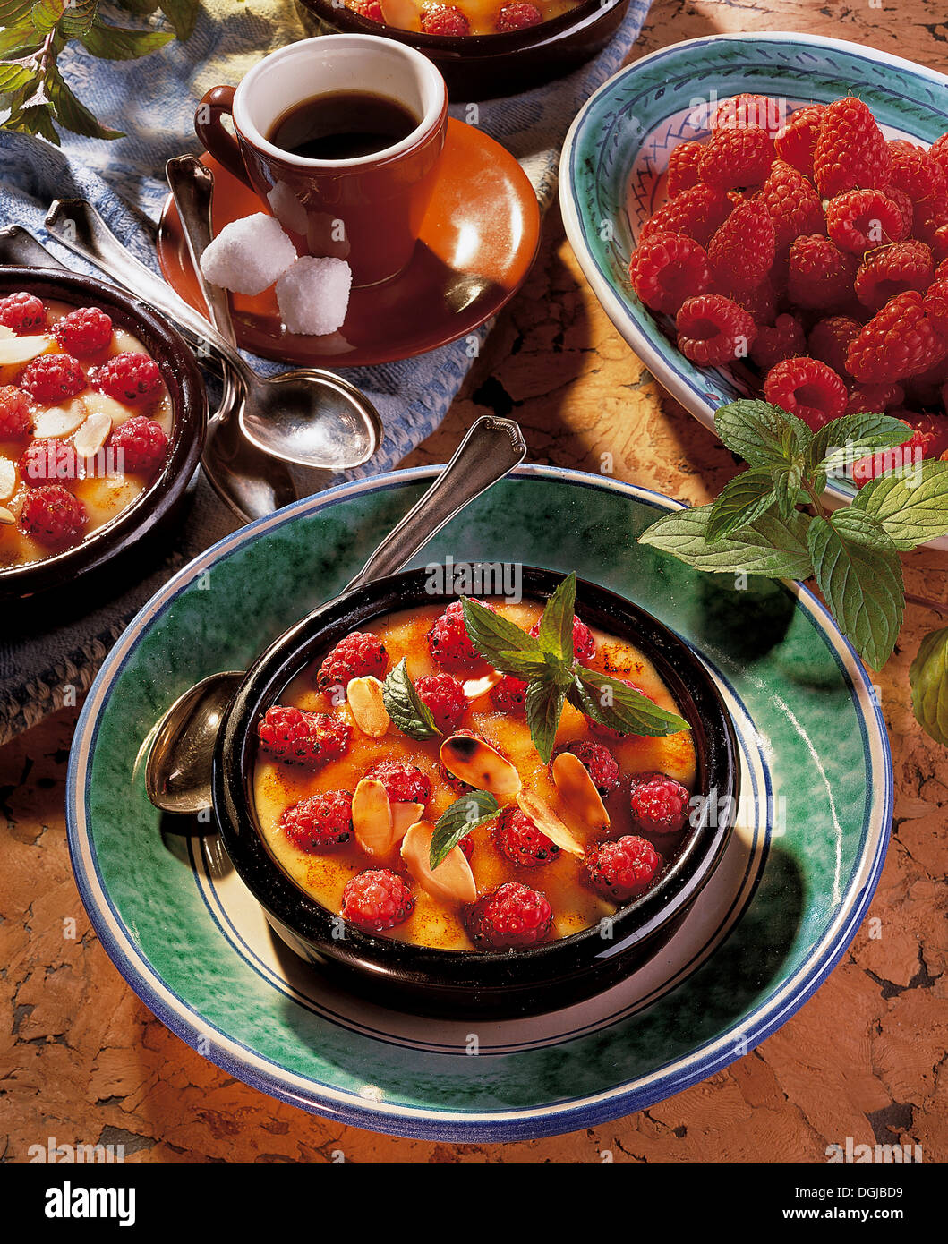 Delicious raspberry gratin, Italy Stock Photo - Alamy