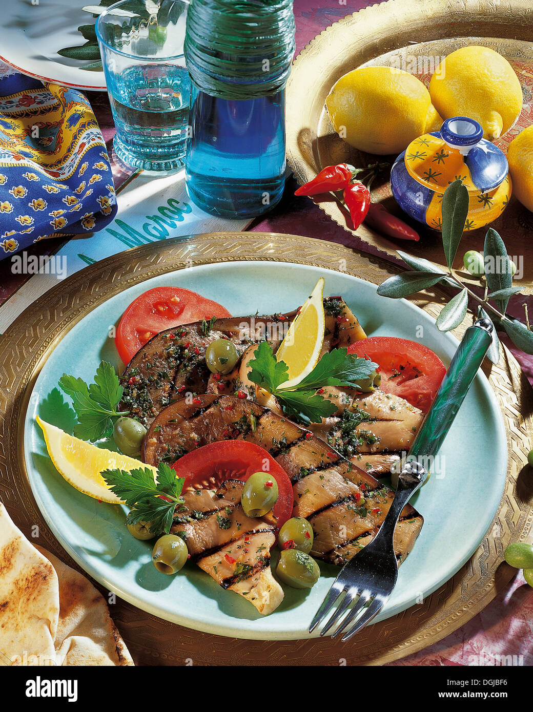 Marinated grilled vegetables, Morocco Stock Photo - Alamy