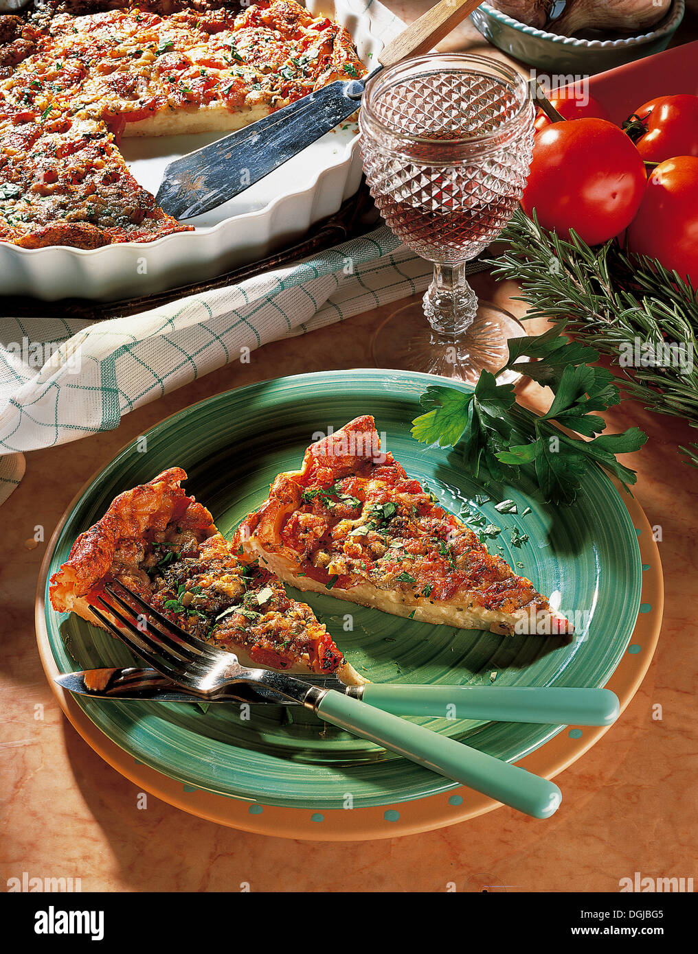 Juicy tomato pie, France Stock Photo - Alamy