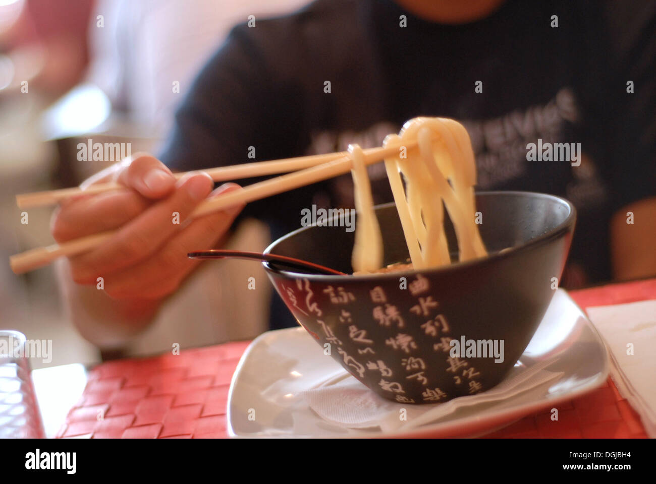 Japanese woman eating miso hi-res stock photography and images - Alamy