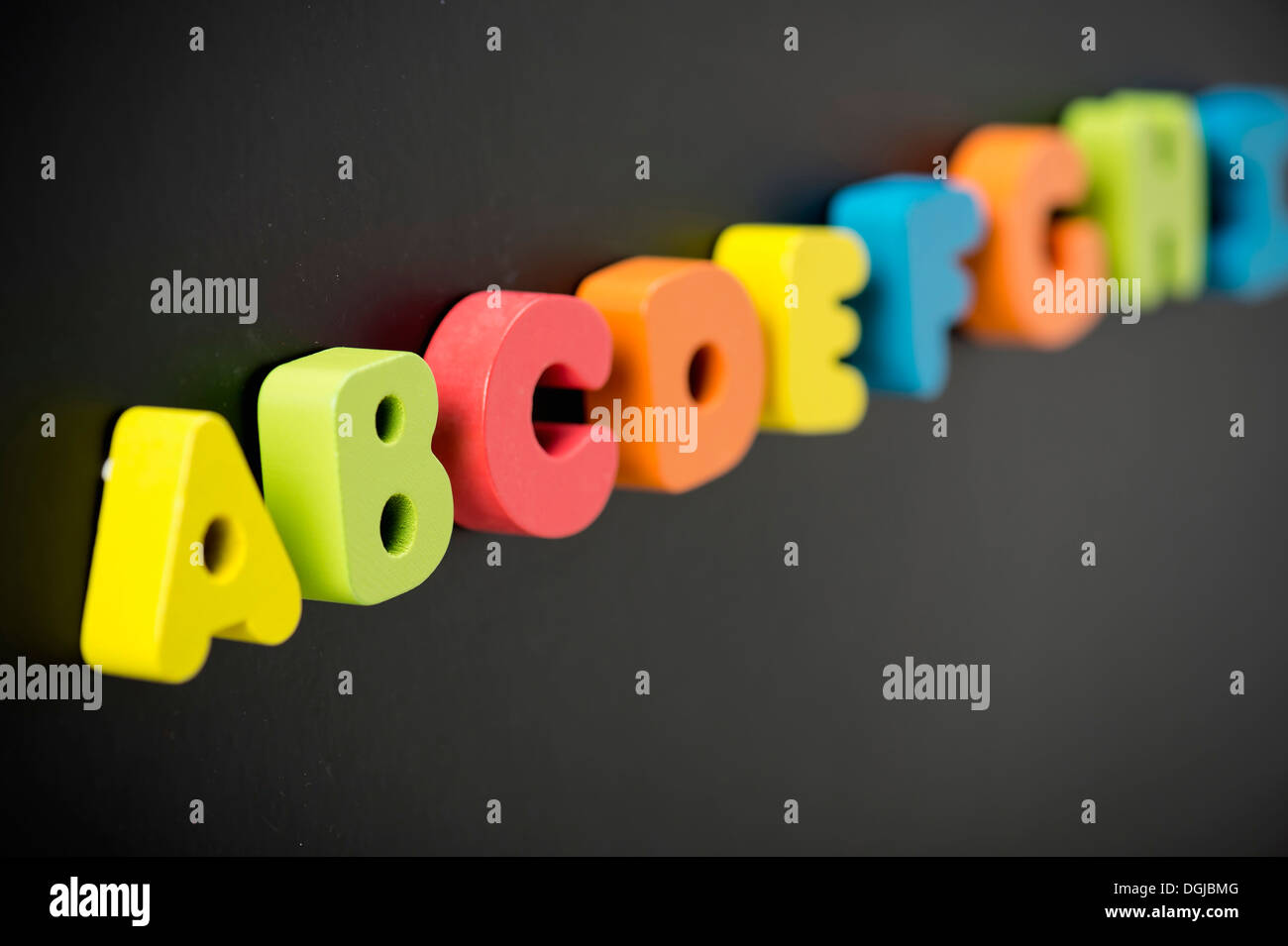 a chalk board with the alphabets on it Stock Photo - Alamy
