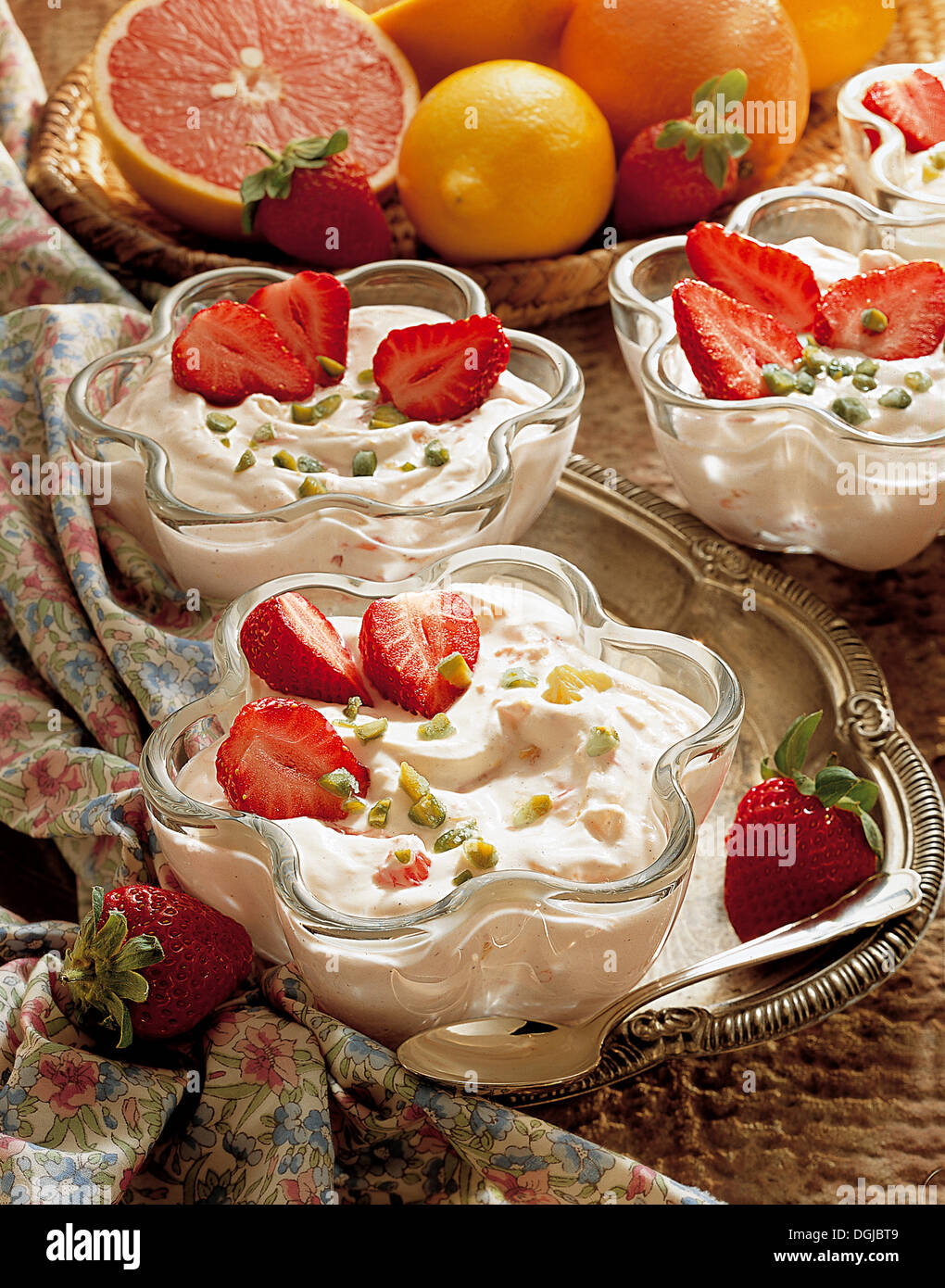 Orange cream with whipped cream, Israel Stock Photo - Alamy