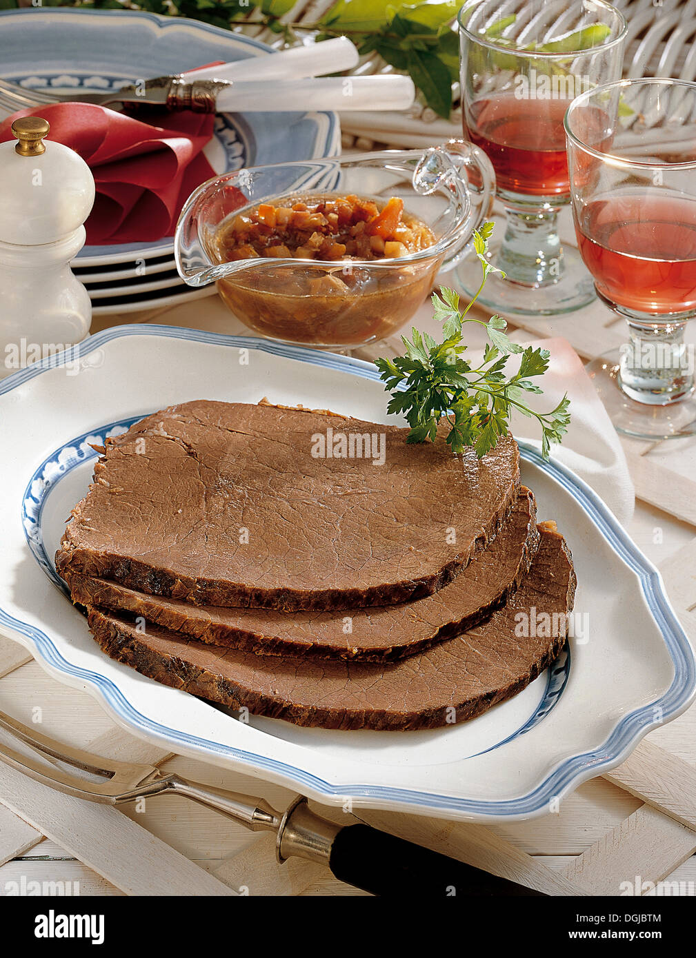 Beef roast, France Stock Photo - Alamy