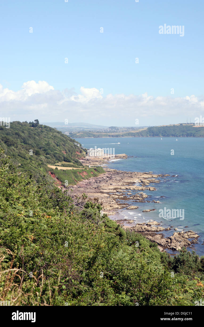 Coast path between Kingsand Cawsand and Fort Picklecombe Cornwall Stock ...