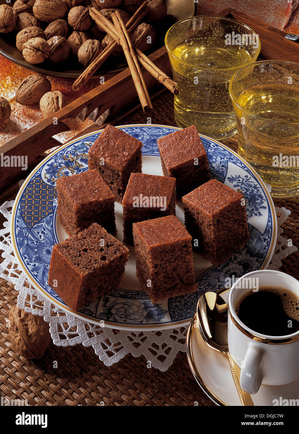 Sweet walnut cake, Greece Stock Photo - Alamy
