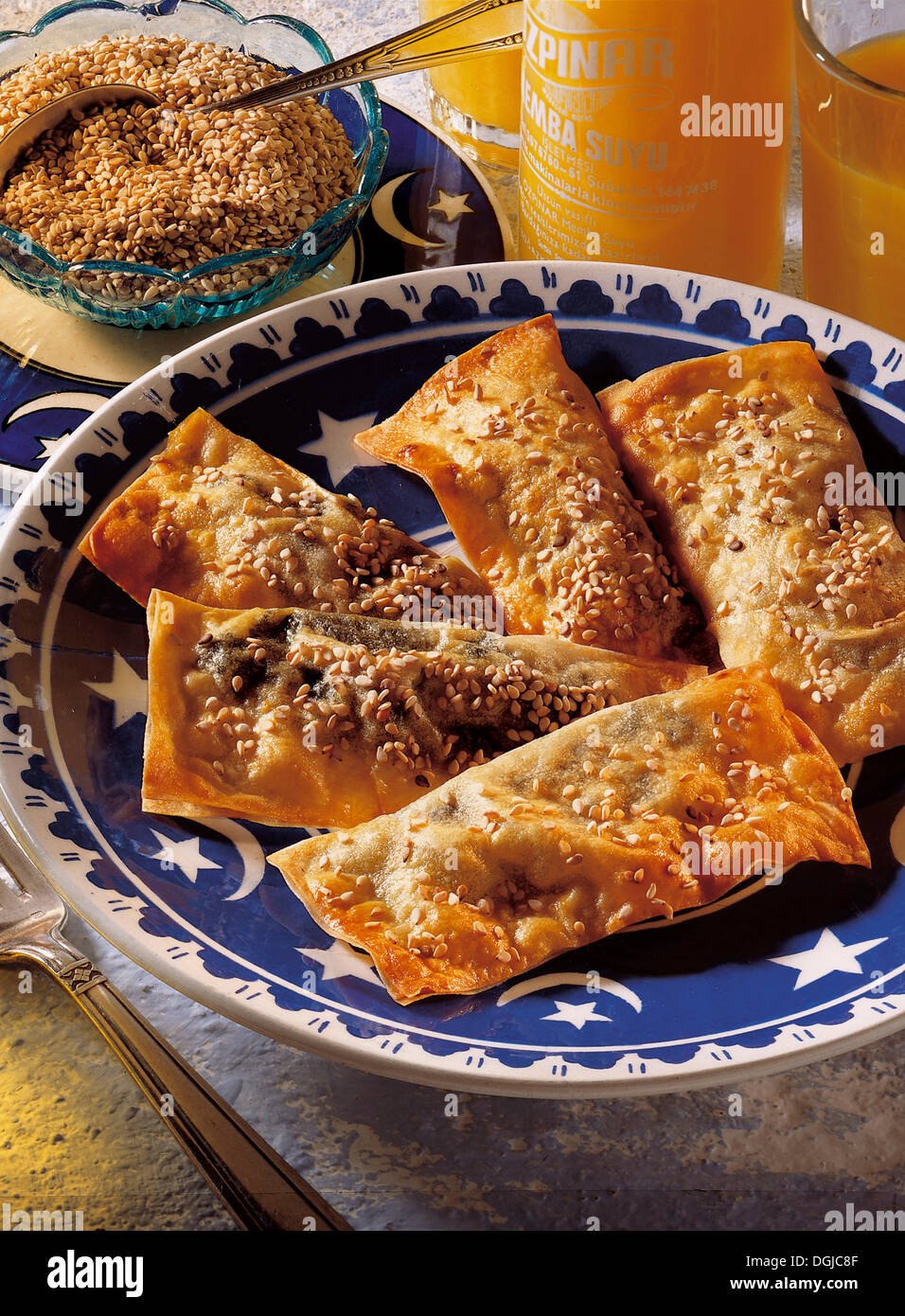 Crispy spinach pockets, Turkey Stock Photo - Alamy