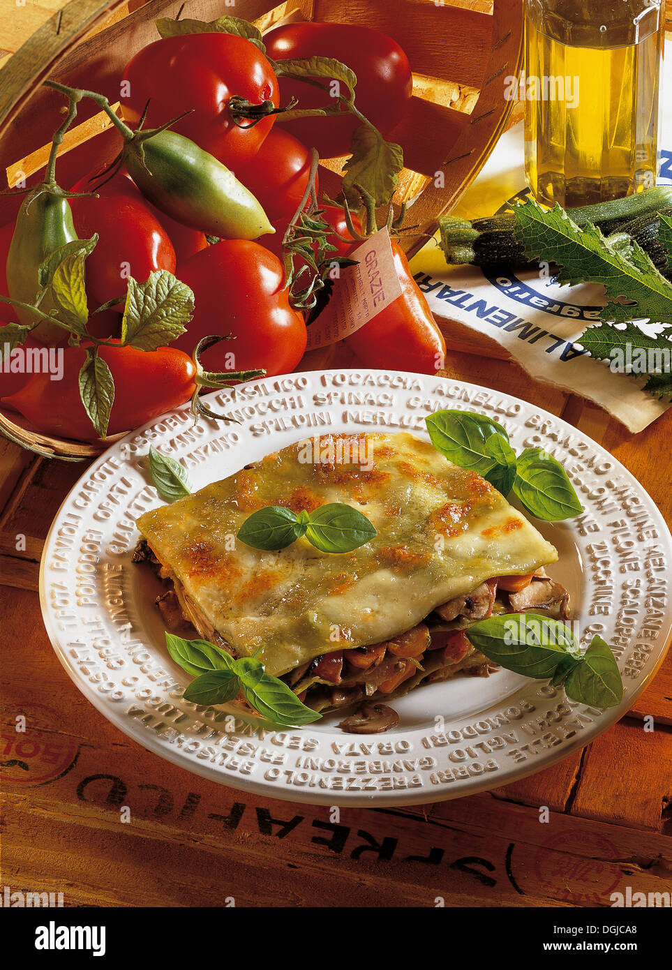 Vegetable lasagna, Italy Stock Photo - Alamy