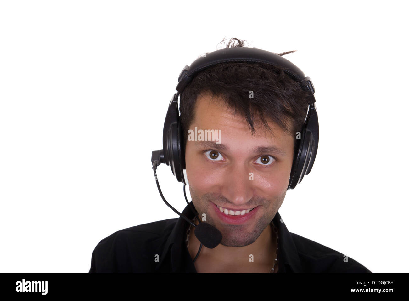 Tv presenter with microphone hi-res stock photography and images - Alamy