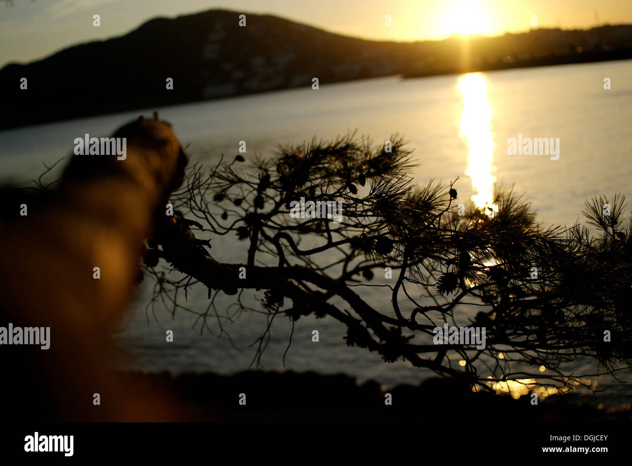 Sunset at Ses Estaques Stock Photo - Alamy