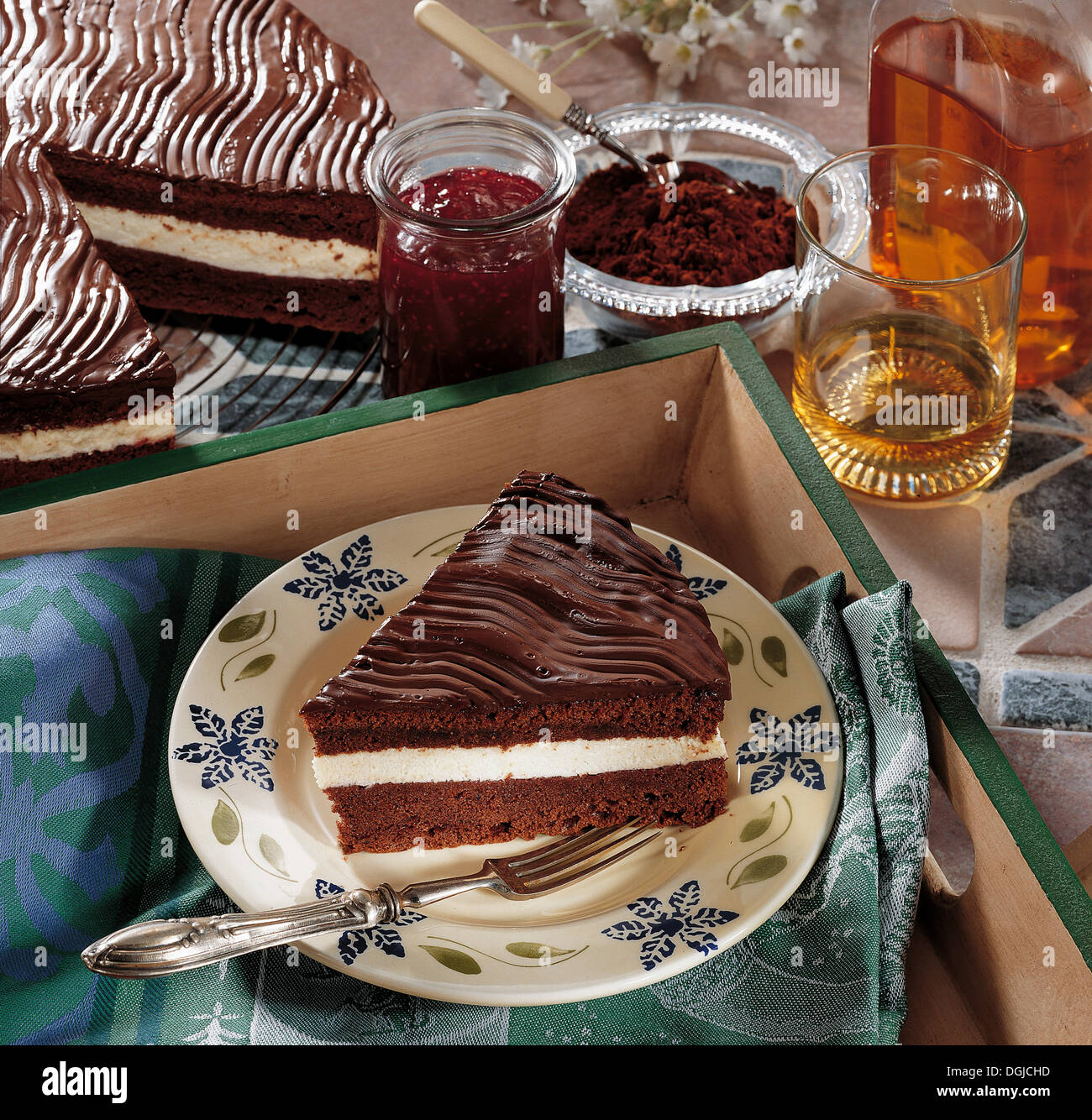 Chocolate gateau with whiskey cream, Ireland Stock Photo - Alamy