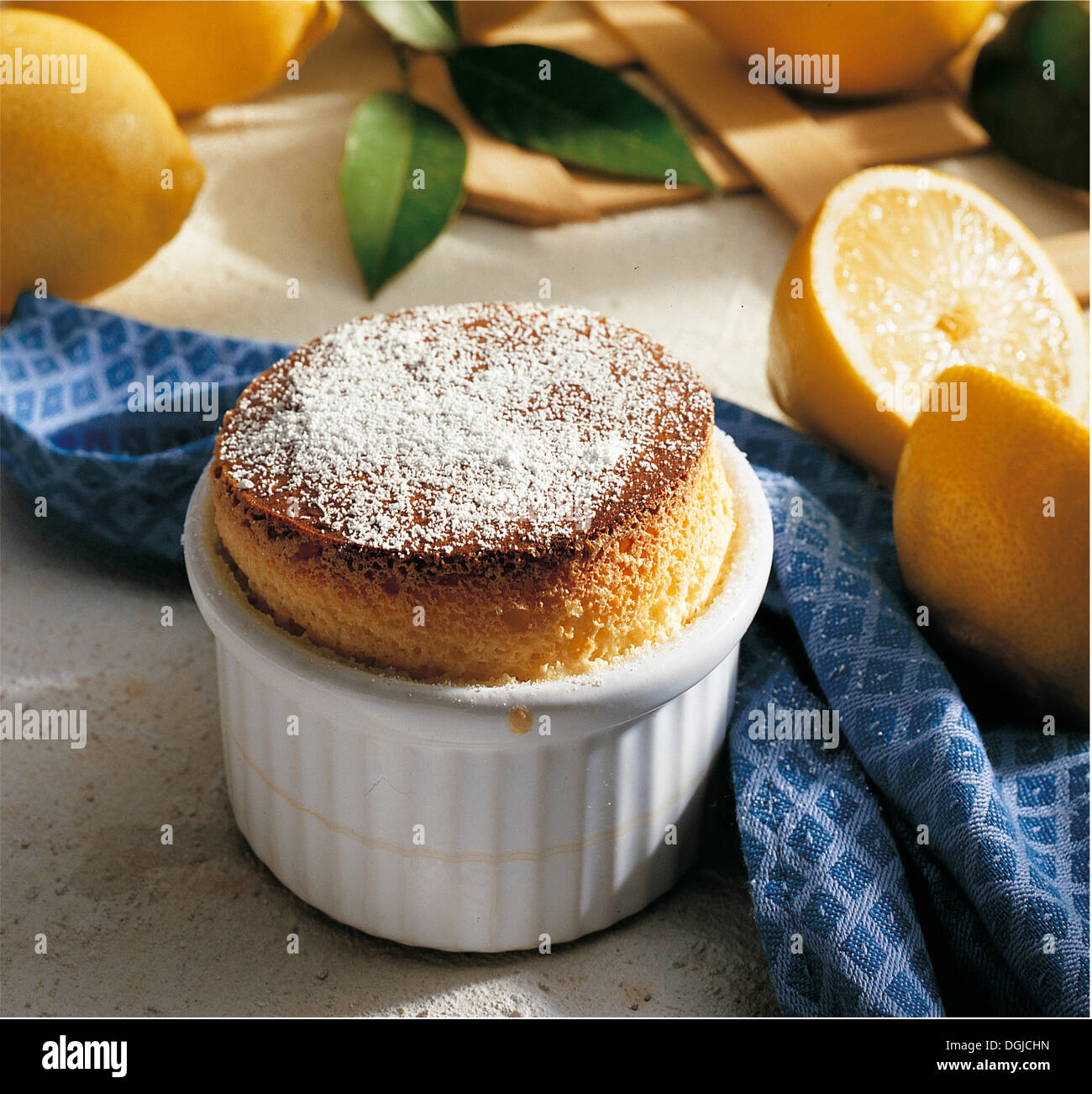 Classic lemon souffle, France Stock Photo - Alamy