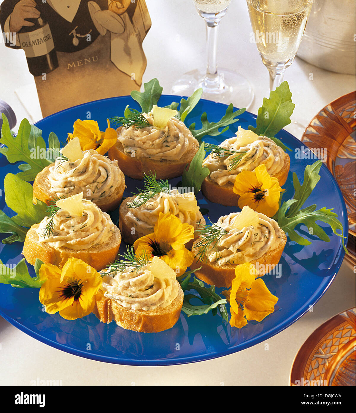 Salmon mousse canapes hi-res stock photography and images - Alamy
