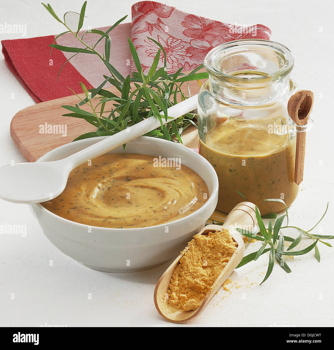 Tarragon mustard, France Stock Photo - Alamy
