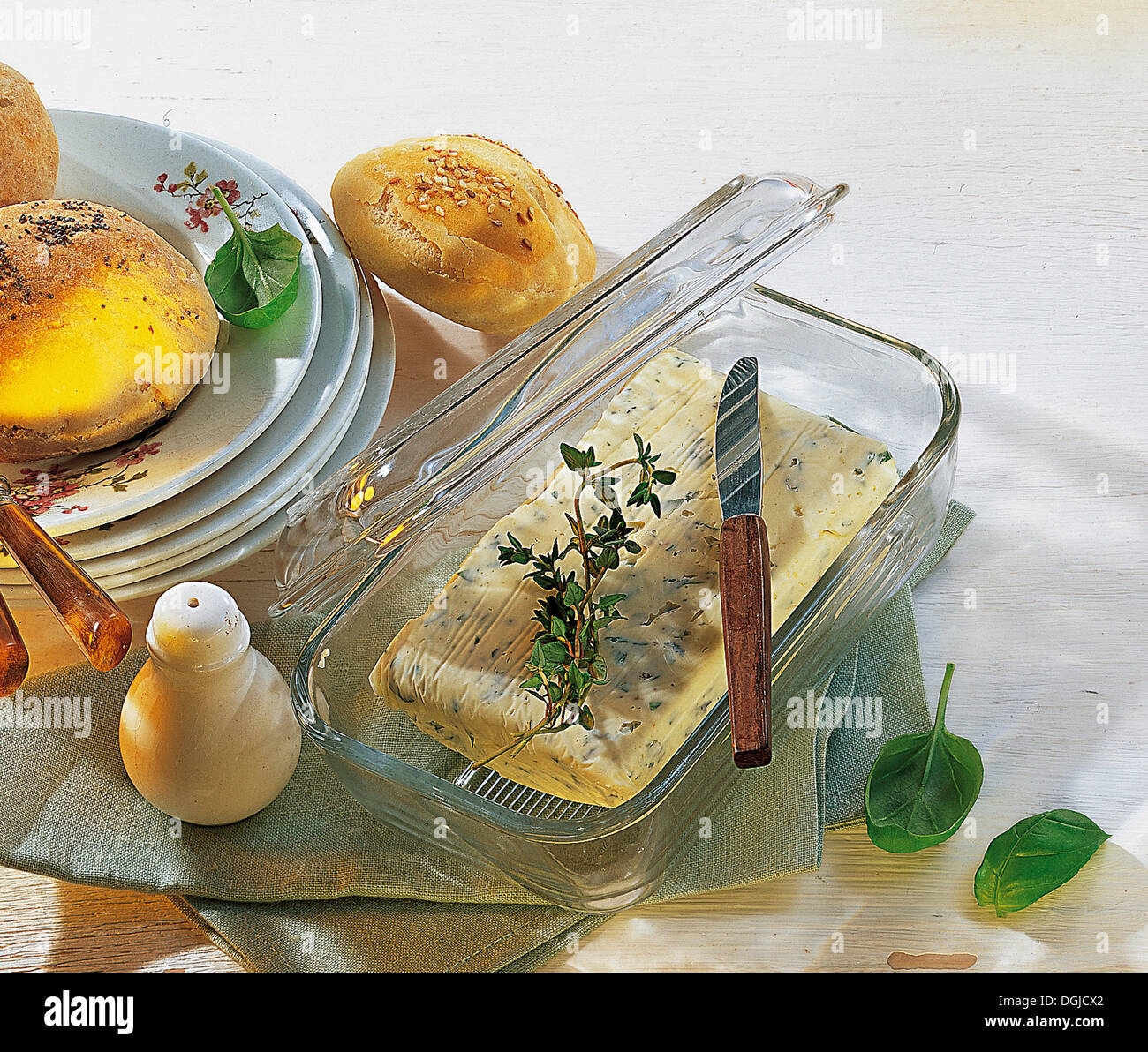 Garlic-herb butter, Germany Stock Photo - Alamy