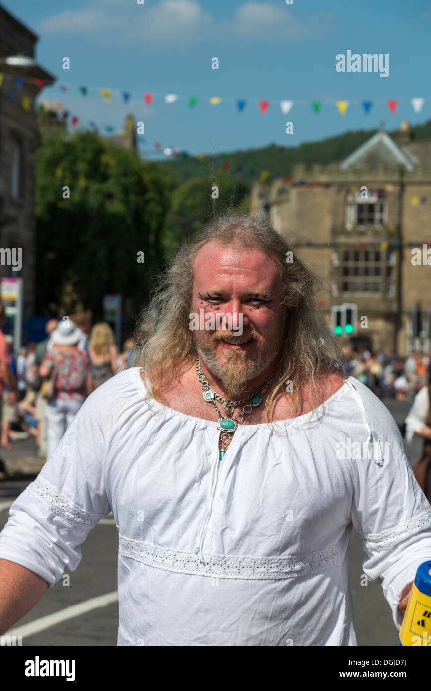 Man in fancy dress Bakewell carnival an annual charity raising event in ...