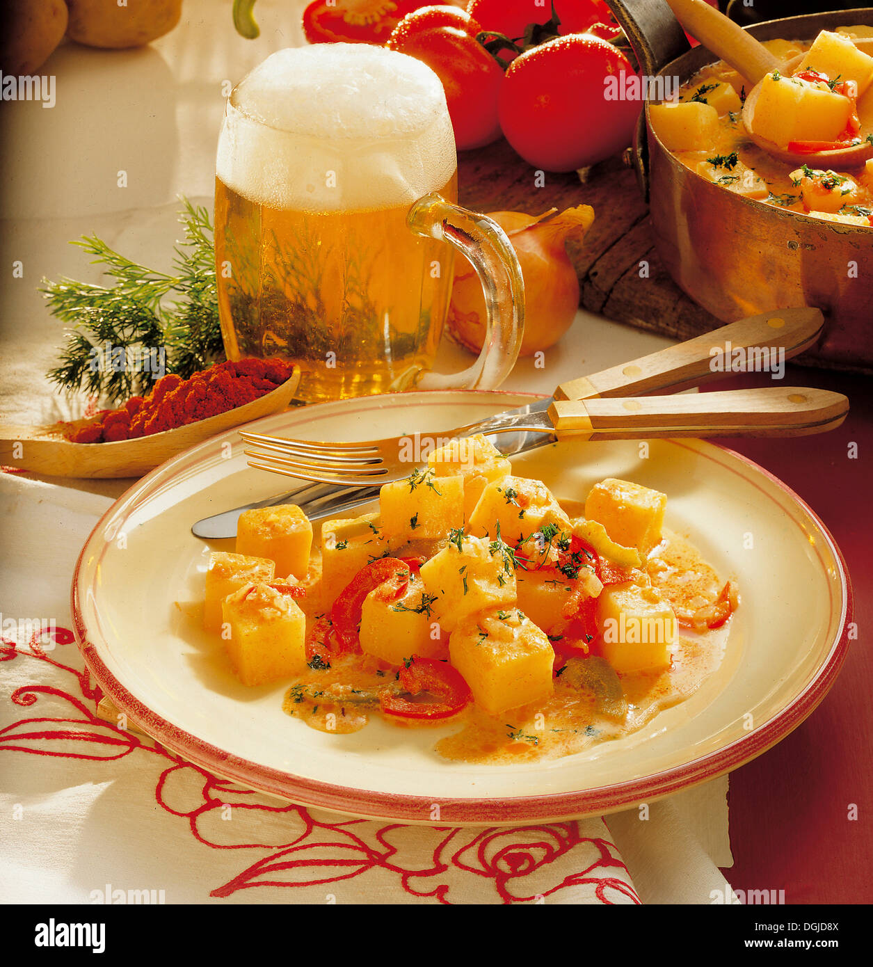 Puszta potatoes with paprika hi-res stock photography and images - Alamy