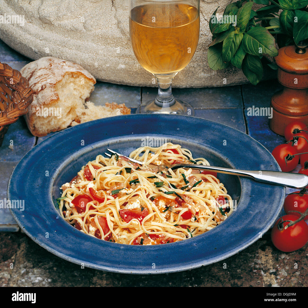 Trenette with ricotta, Italy Stock Photo - Alamy