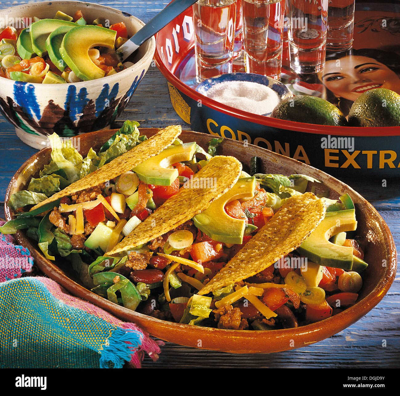 Tacos with a hot filling, Mexico Stock Photo - Alamy