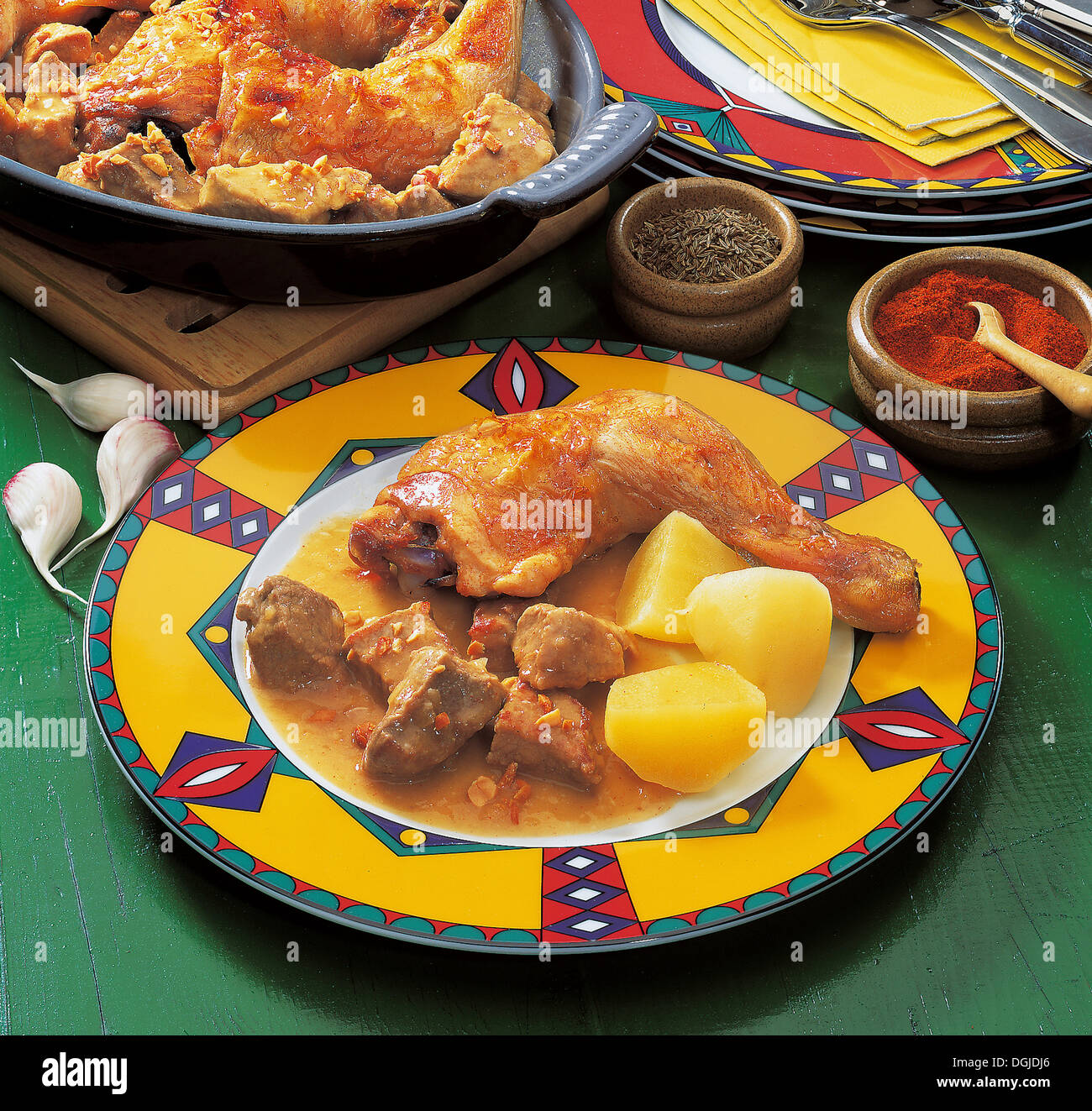 Chili chicken in a nut sauce, Peru Stock Photo - Alamy