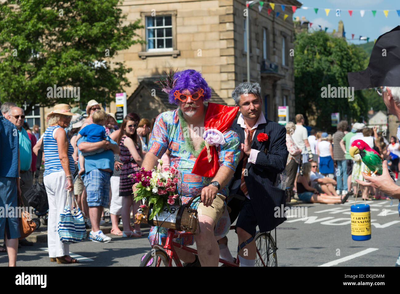 Men wearing fancy dress Bakewell carnival and parade an annual charity ...