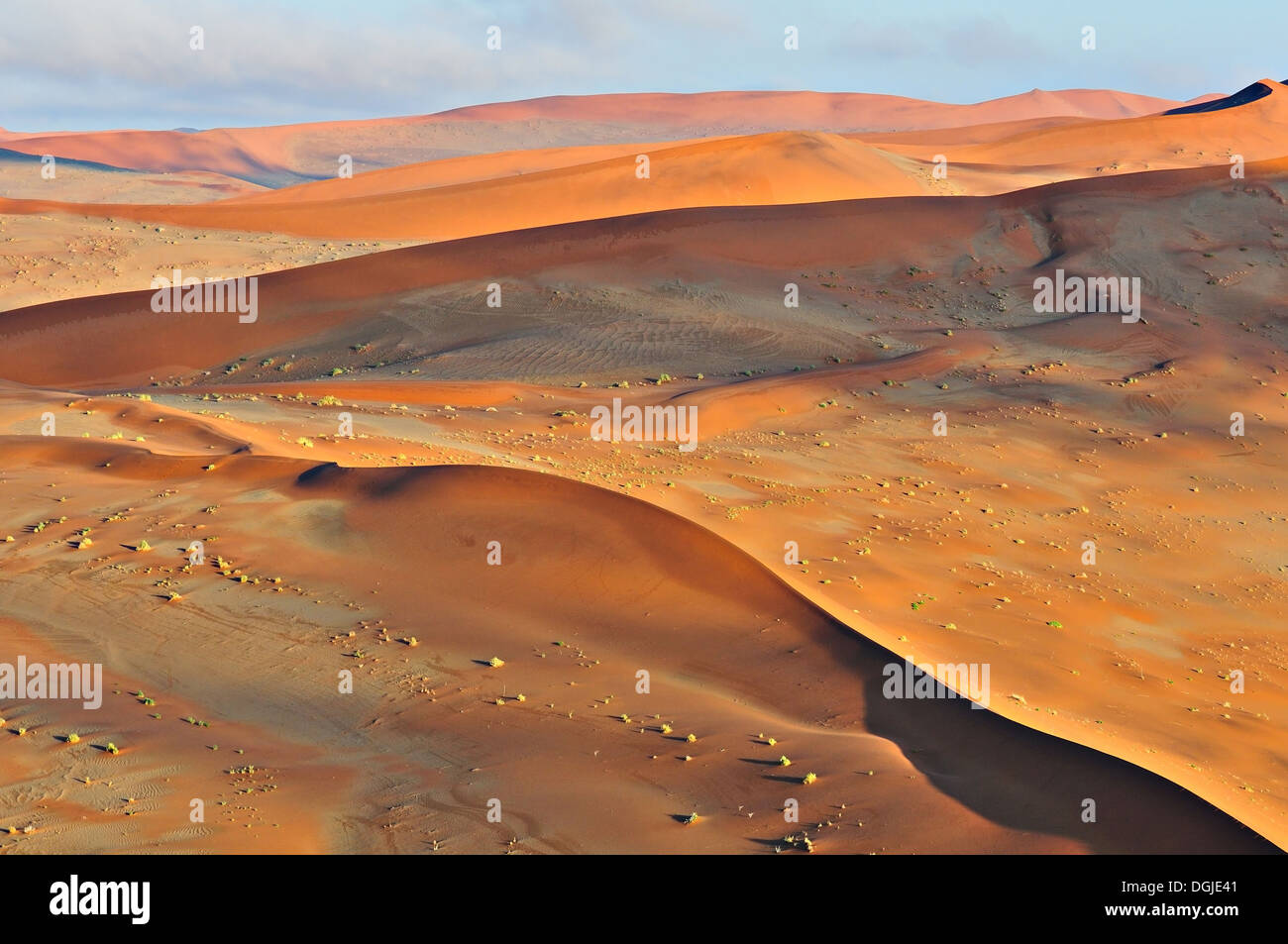 Patterns in the sand of the Namib desert at Sossusvlei, Namibia Stock ...