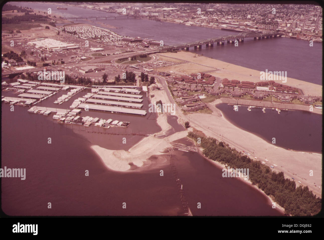 The Hayden Island complex on the Columbia River includes a mix of ...