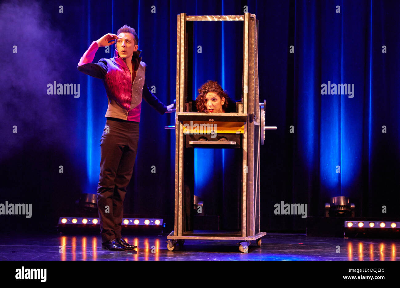 Hamburg, Germany. 21st Oct, 2013. French magician Tim Silver and his ...