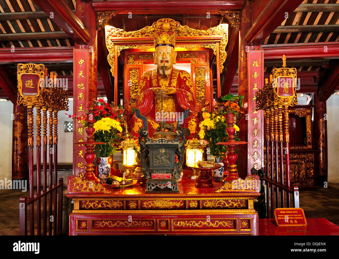 Temple of Literature, altar, Hanoi, Vietnam, Southeast Asia Stock Photo ...