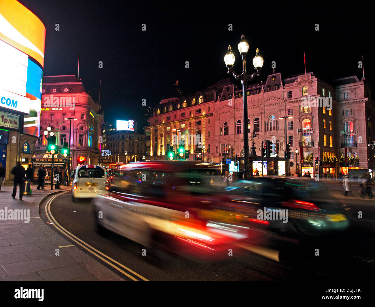 Piccadilly Circus at night, West End, London, England, United Kingdom ...