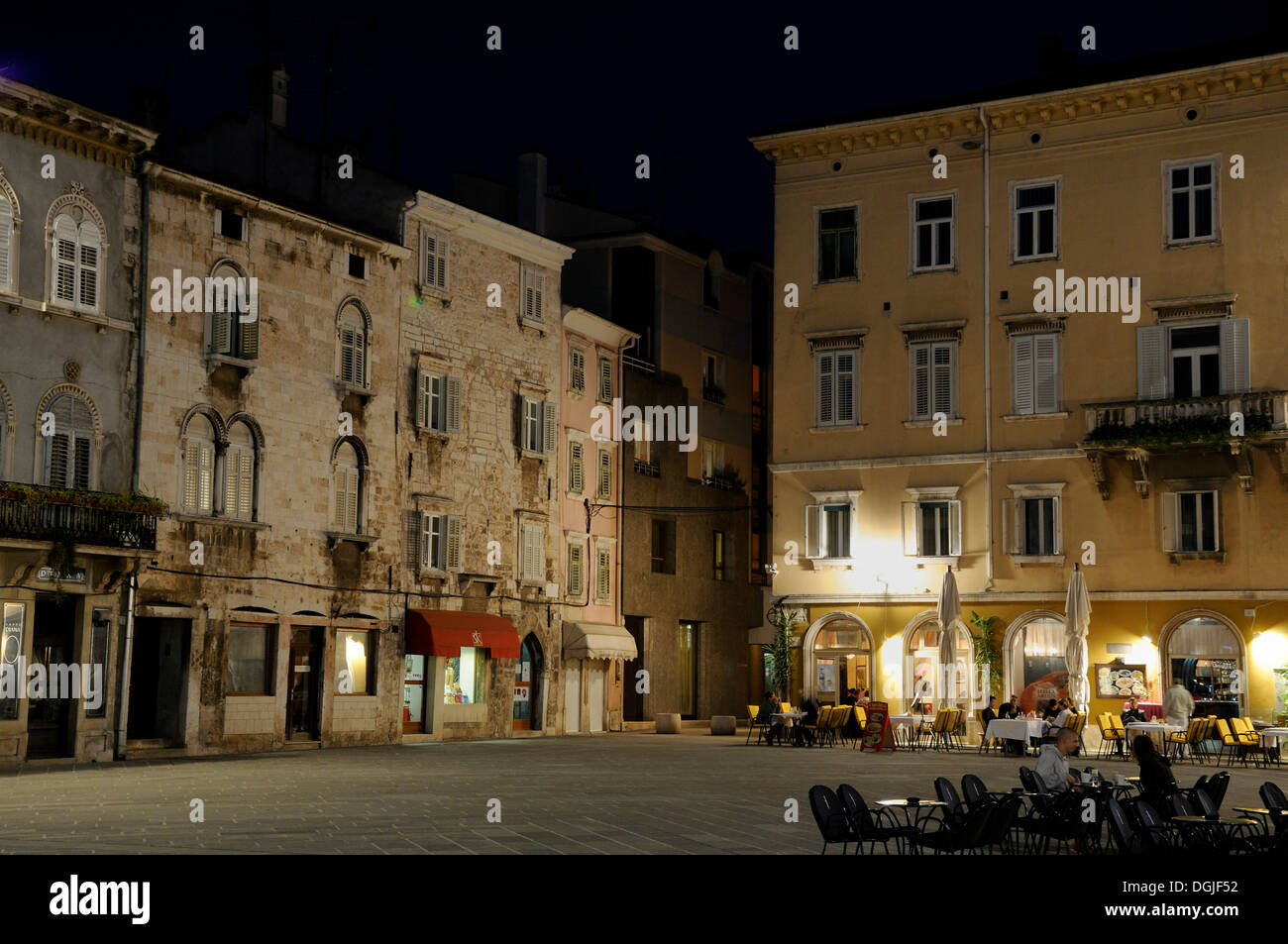 Forum Square at night, Pula, Croatia, Europe Stock Photo - Alamy