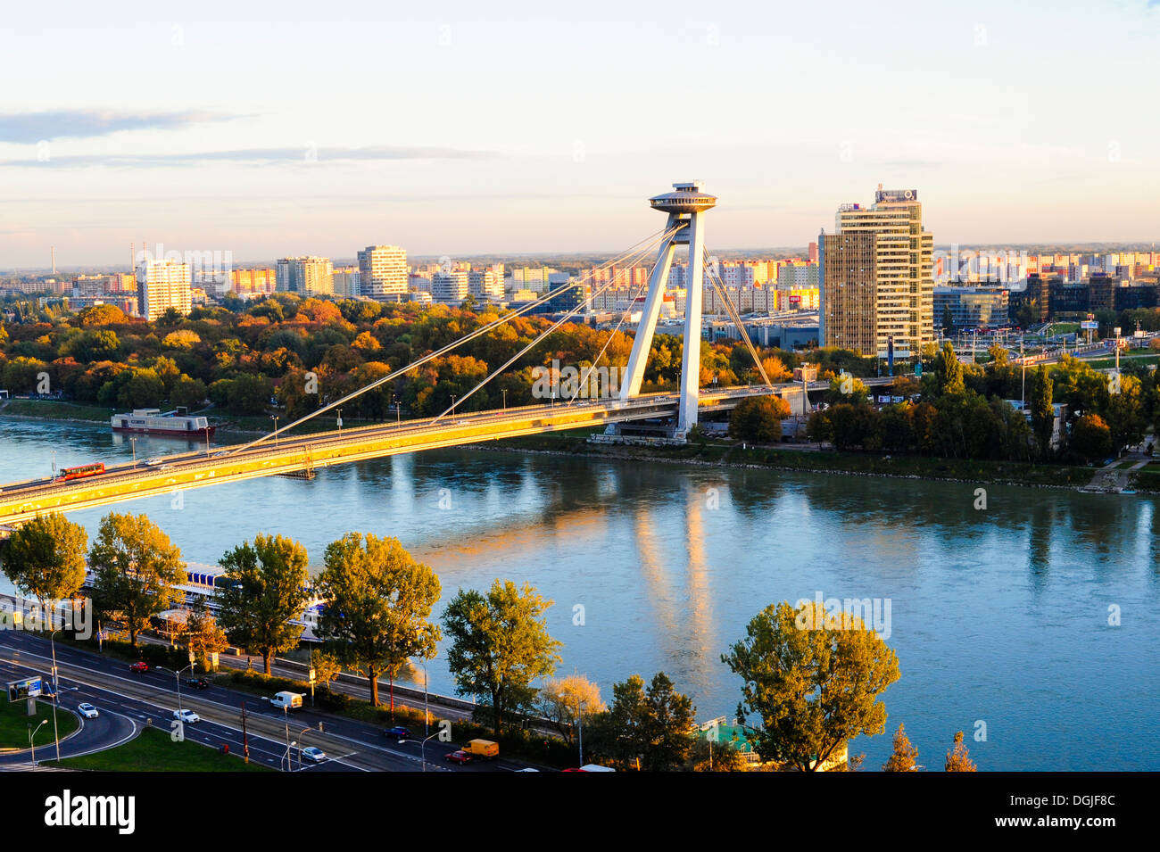 Bratislava, bridge Novi Most Stock Photo - Alamy